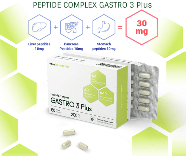 Gastro 3 Plus - Digestive System Peptide Complex – Qi Supplements